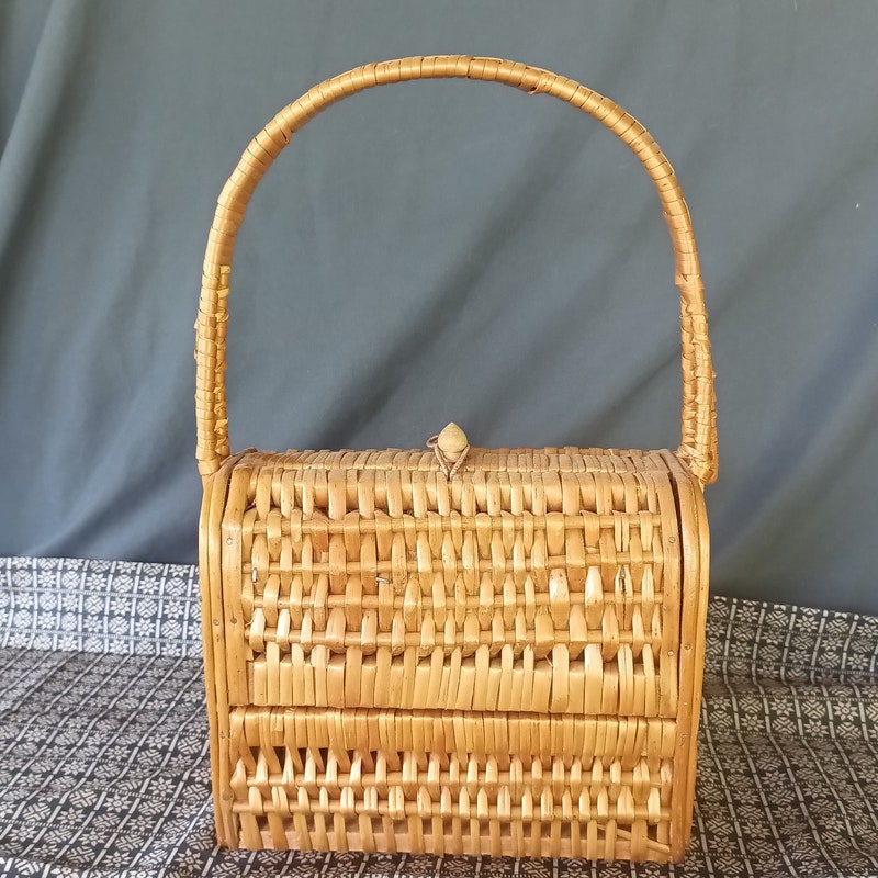 Wicker Basket Purse - Etsy