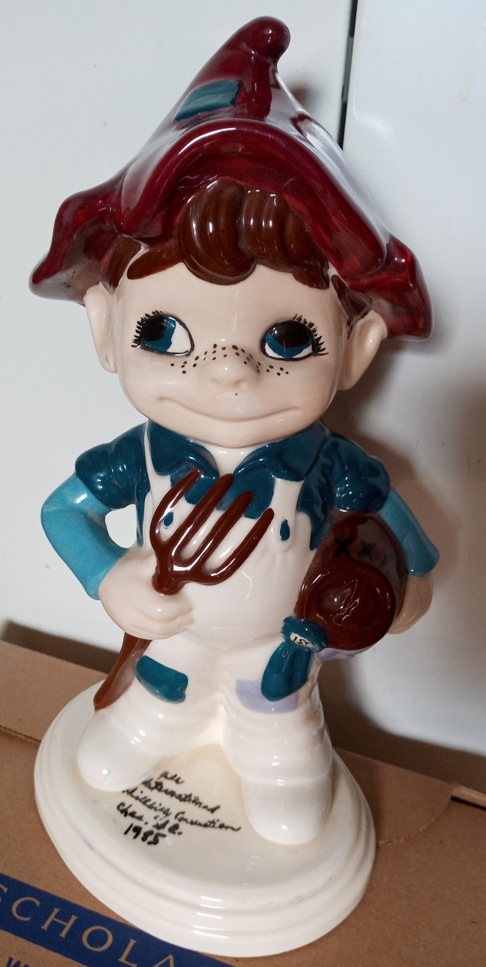 Vintage Tall Ceramic Hillbilly Gnome Boy Hand Painted - Etsy