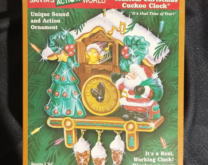 Kurt Adler Santas Action World Musical Christmas Cuckoo Clock Vintage ...