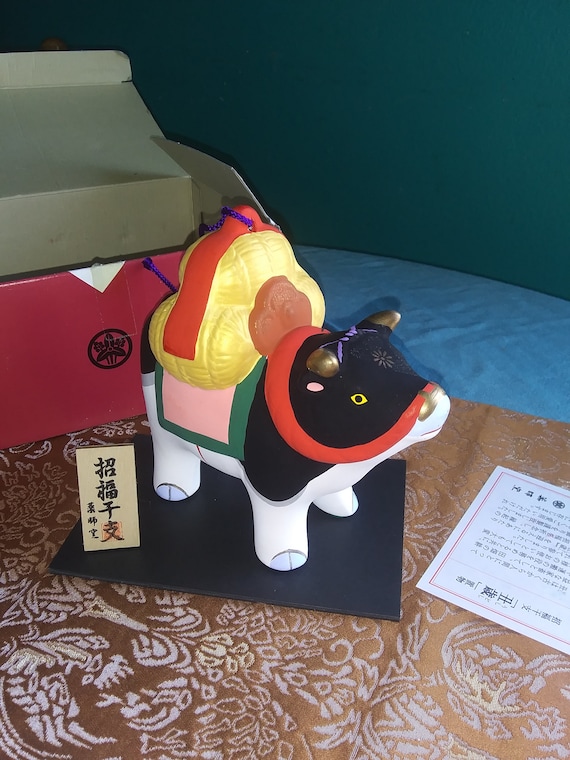 Japanese Cow Figurine Vintage Japanese Cow - Etsy