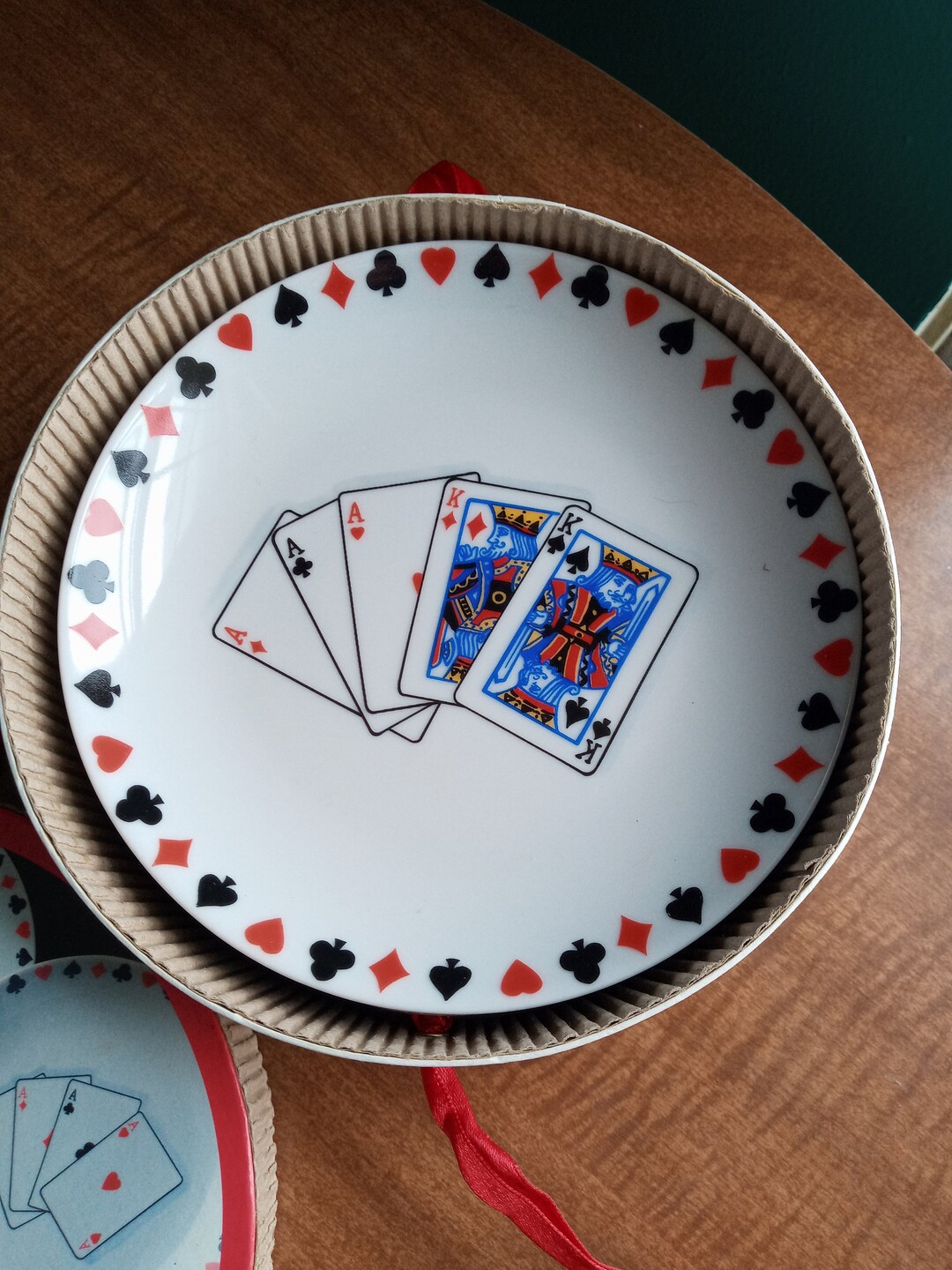 Playing Card Theme Plates Boston Wharehouse Porcelain Plates - Etsy