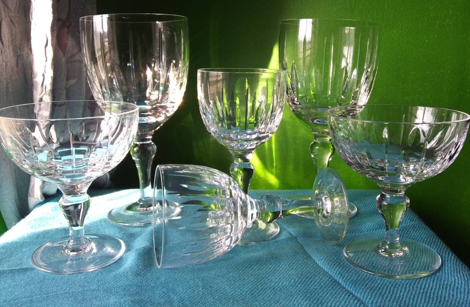 Stuart England Crystal Hampshire Wine Glasses Cut Crystal Champagne ...