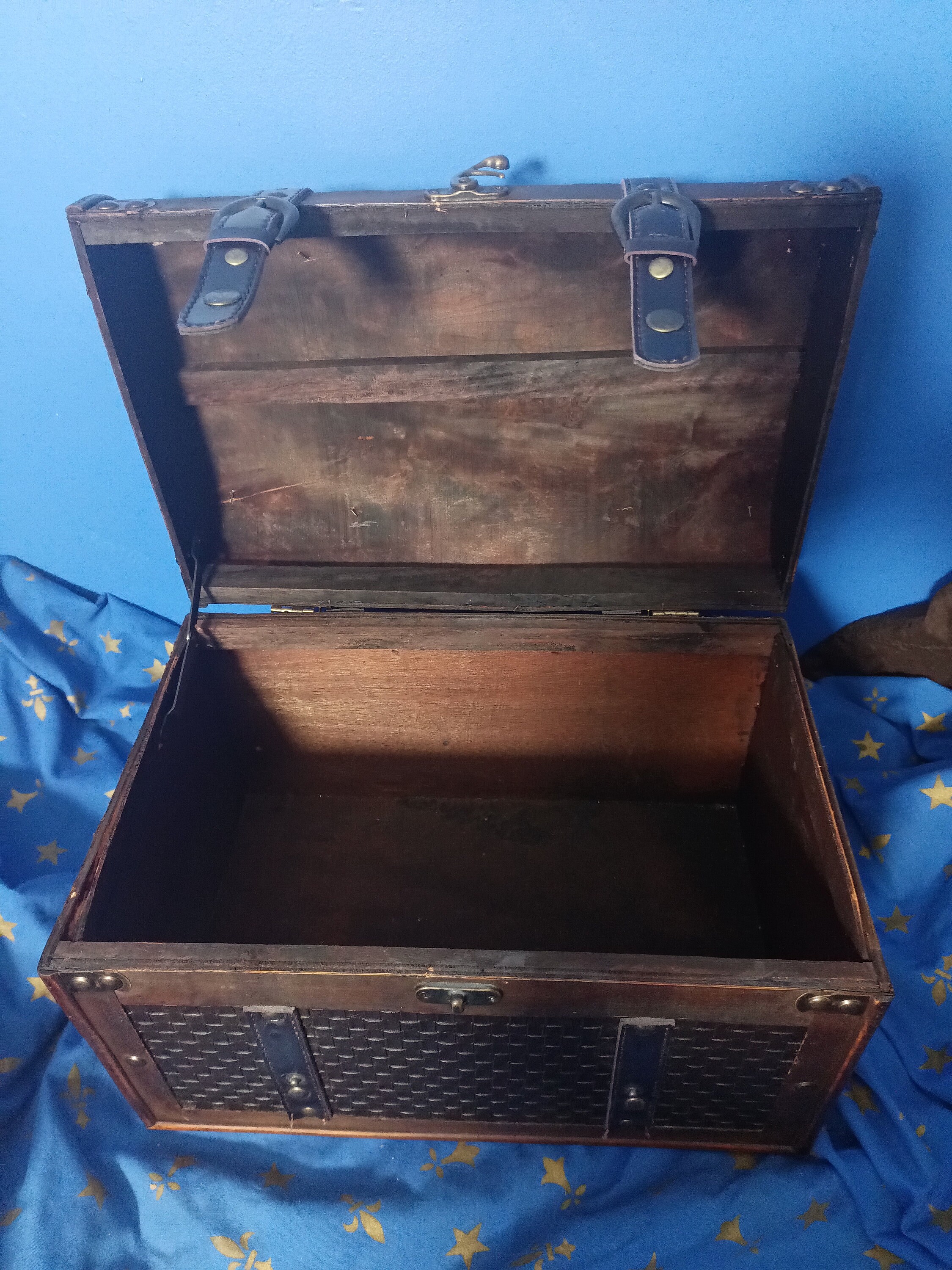 Vintage Wooden Train Case Leather Wood Trunk Train Case Prop - Etsy