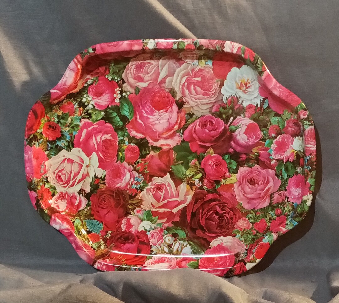 Vintage England Roses Tray Roses Serve Tray Tea Tray Vintage England - Etsy