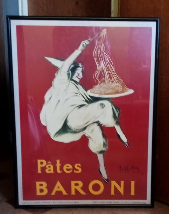 Vintage Pates Baroni French Pasta Ad Poster - Etsy