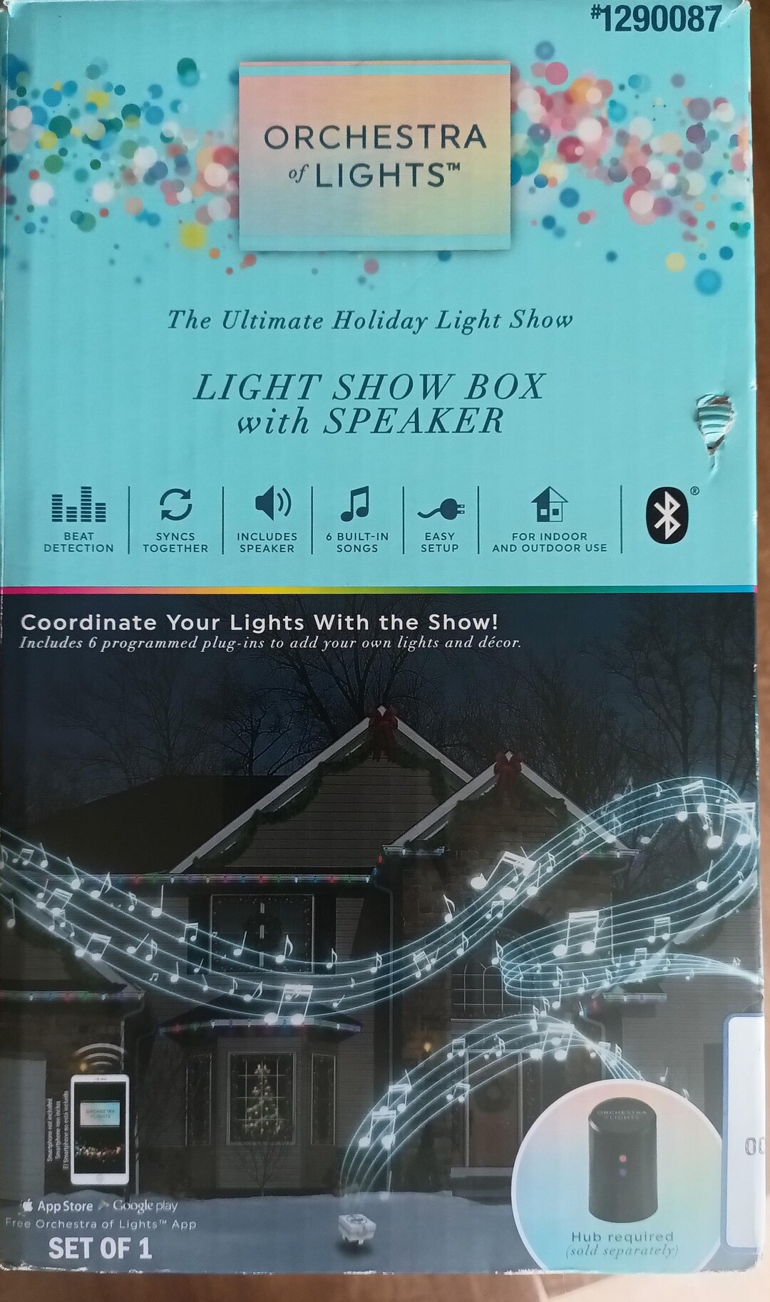 Gemmy Orchestra of Lights Outdoor Speaker Hub Holiday Lights Speakers ...