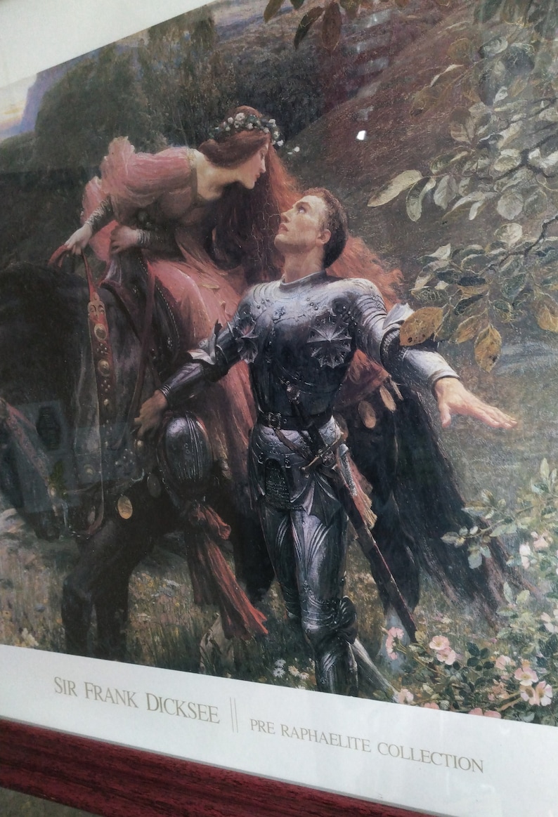 Sir Frank Dicksee La Belle Dame Sans Merci Vintage Framed Print Frank ...