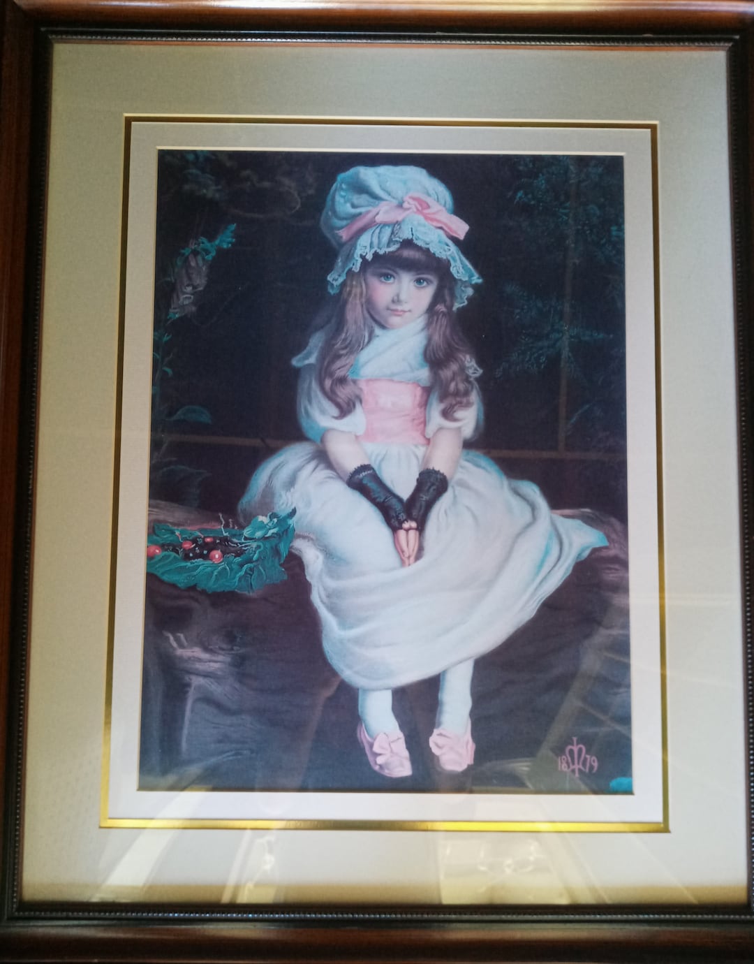 Vintage Litho Sir John Everett Millais Cherry Ripe Girl in Bonnet ...