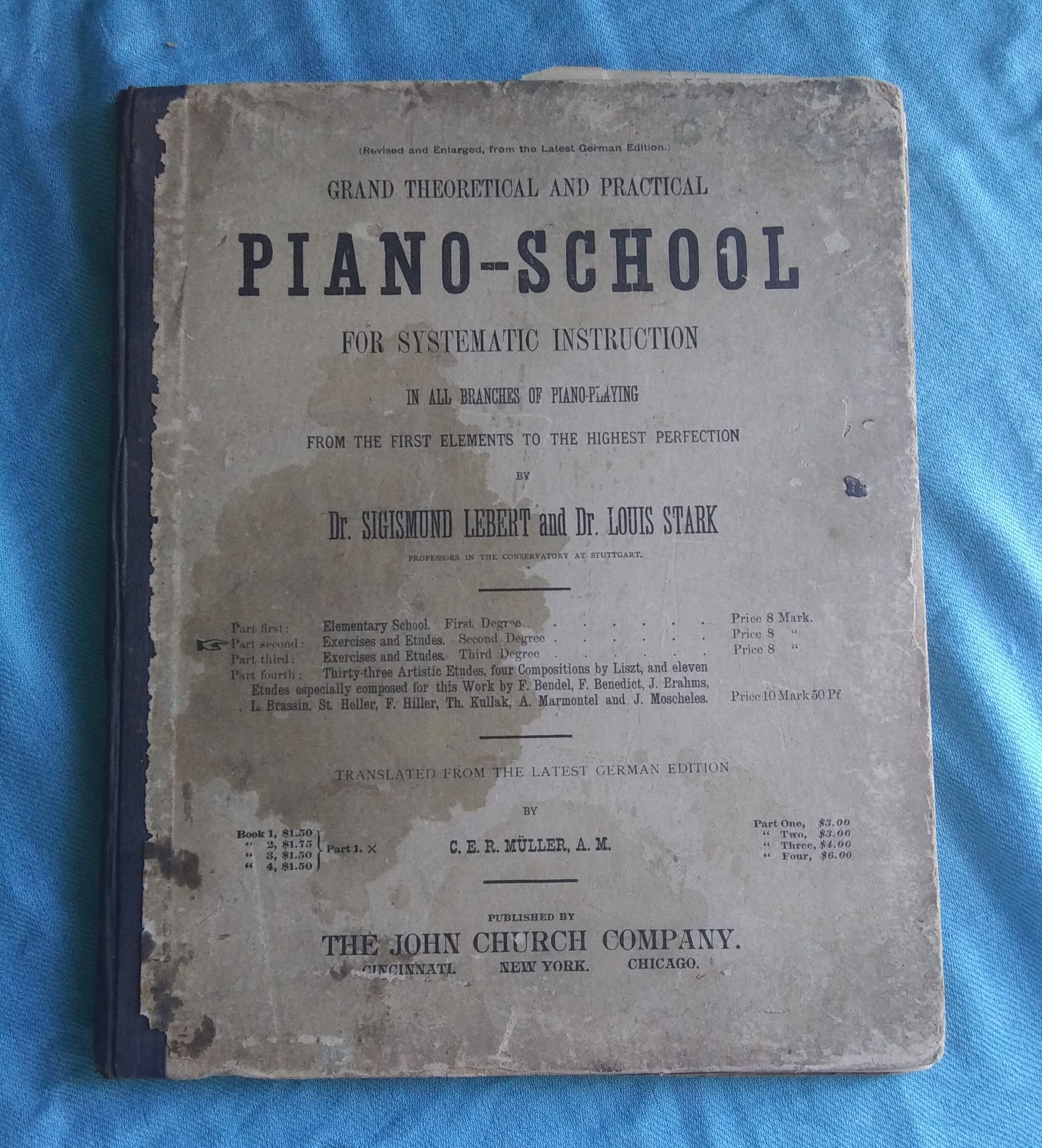 Antique Piano School Books Sigismund Lebert Louis Stark Antique Music ...