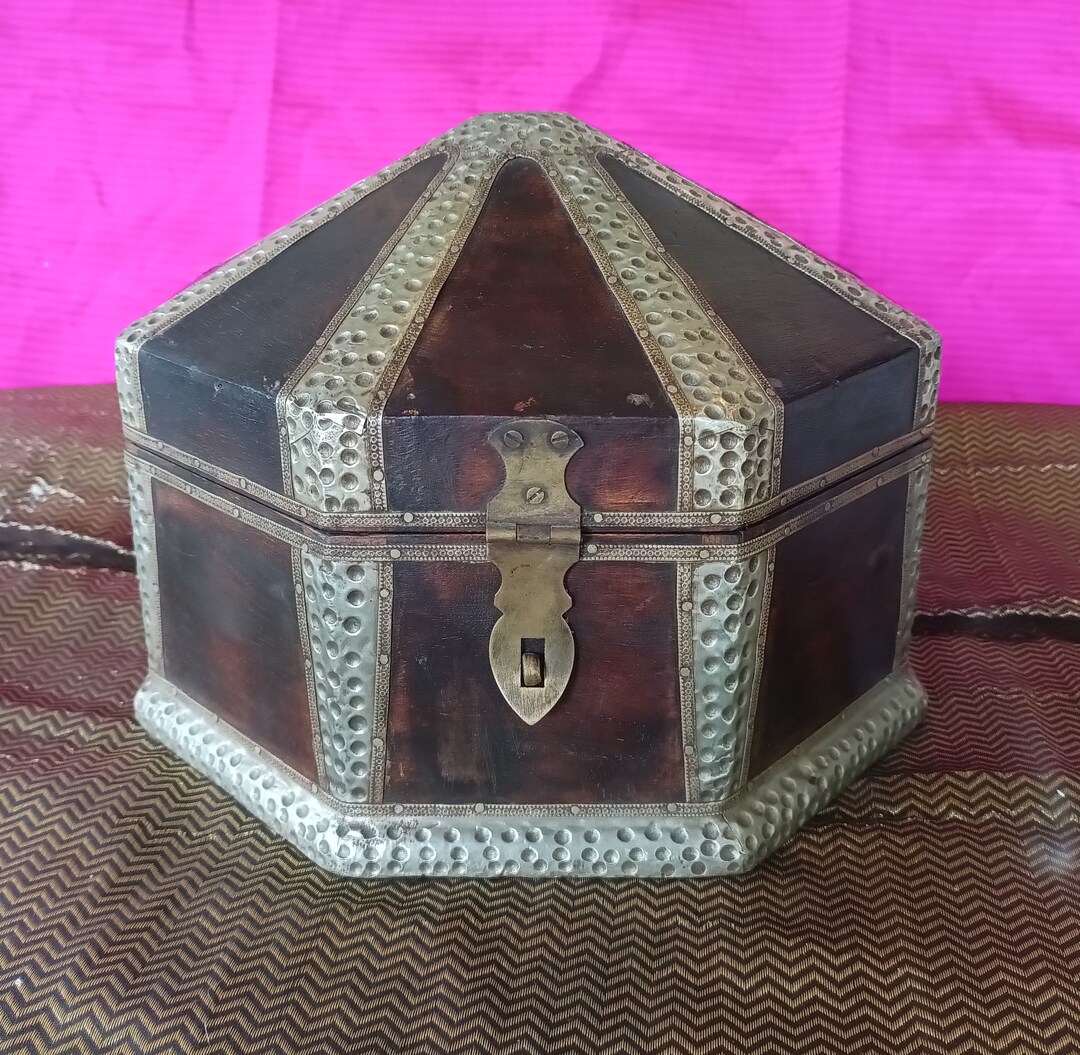 Antique Asian Wood Octagonal Box Antique Jewelry Keepsake Box - Etsy