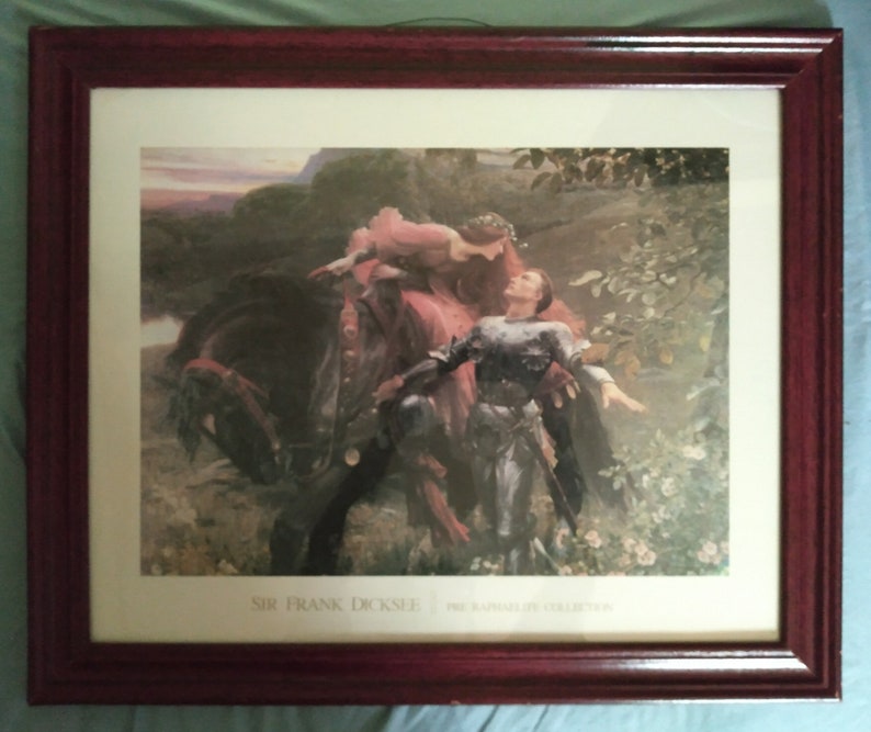 Sir Frank Dicksee La Belle Dame Sans Merci Vintage Framed Print Frank ...