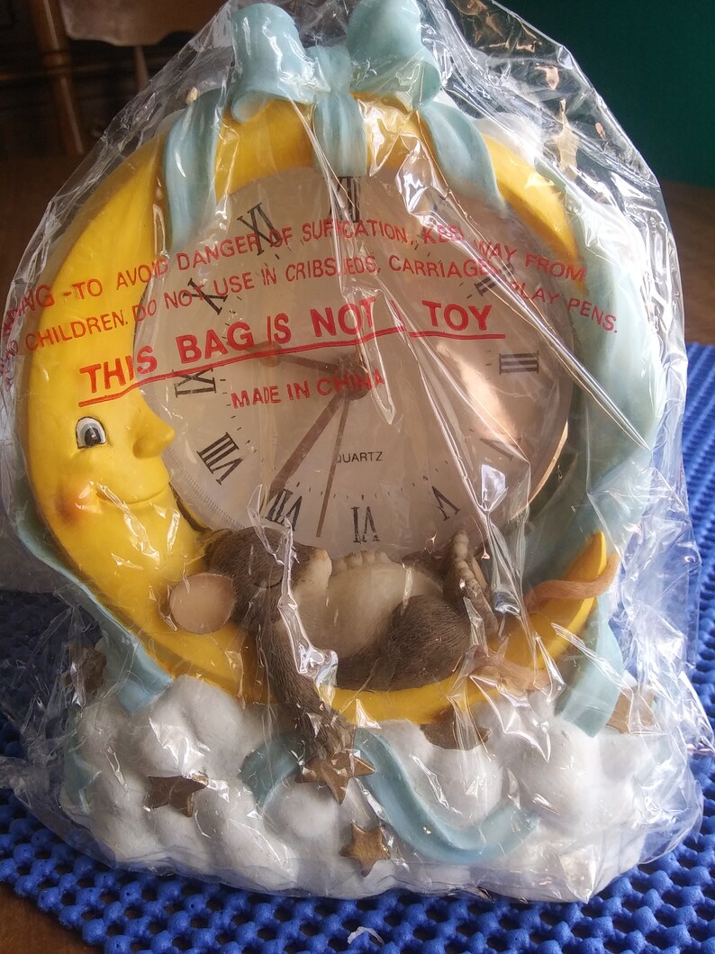 Charming Tails Moon and Stars Clock Rare Retired - Etsy