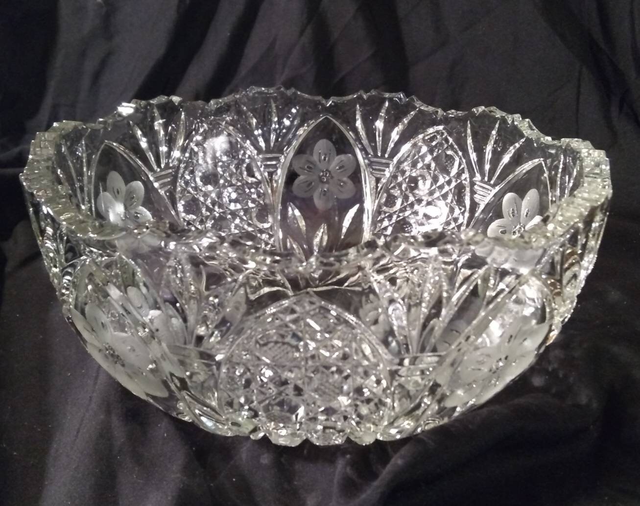 Pairpoint American Lead Crystal Antique ABP Cut Crystal Bowl Etched ...