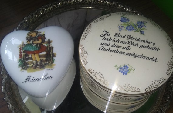 vintage german trinket box - Gem