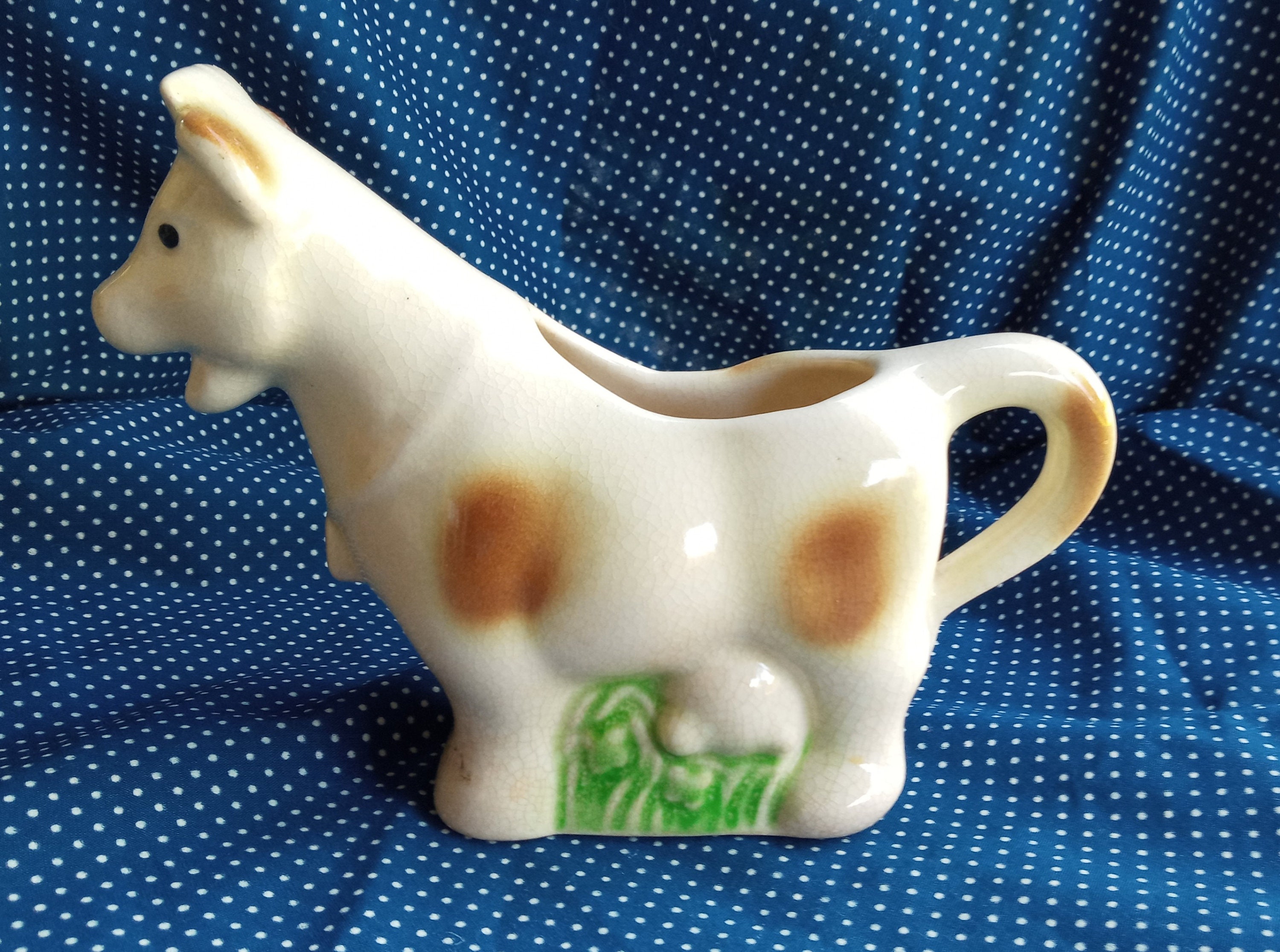 Vintage Ceramic Glazed Pottery Cow Creamer - Etsy