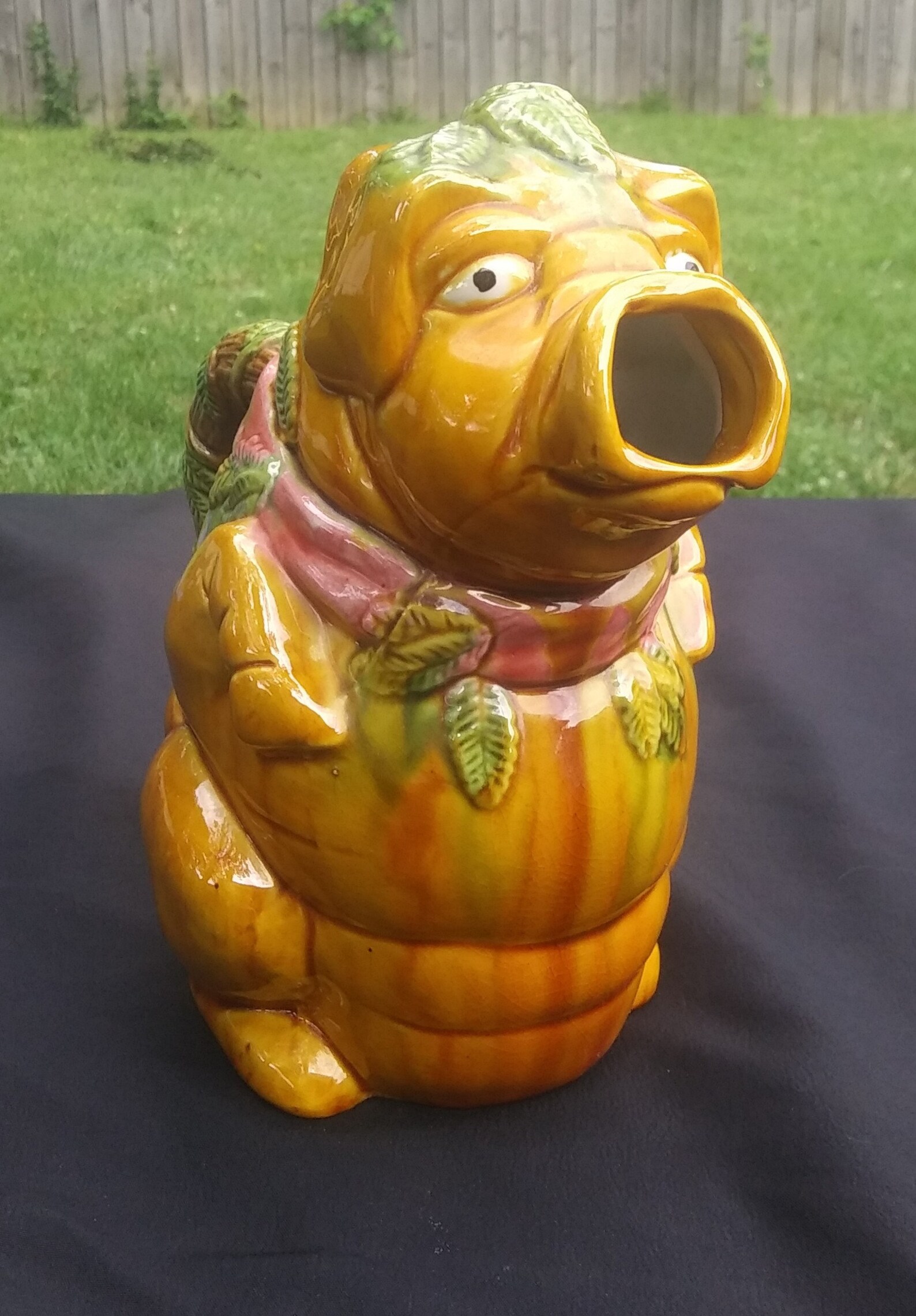 Ceramic Pig Pitcher Vintage Pottery Pig Vine Pitcher - Etsy