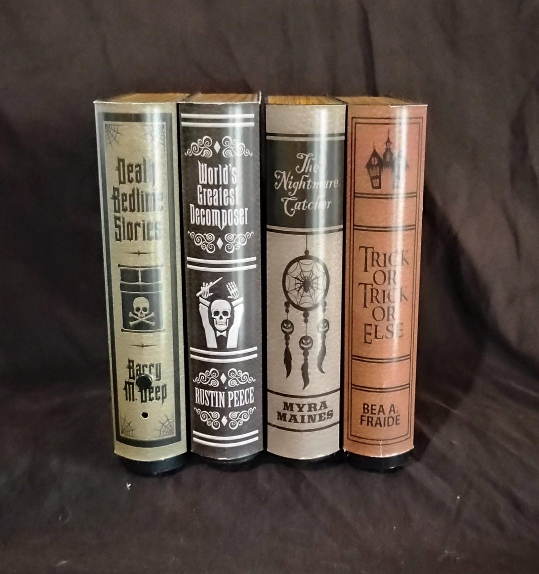 Gemmy Haunted Books Halloween Decor Motion Activated Spooky Sound Books ...