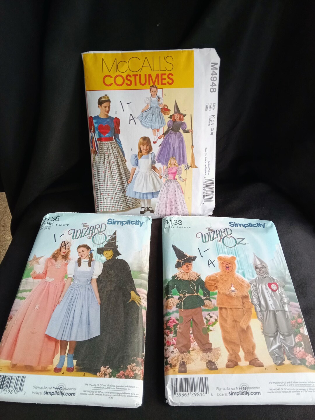 Vintage Halloween Costume Sew Patterns Mccall's Wizard of Oz Costume ...