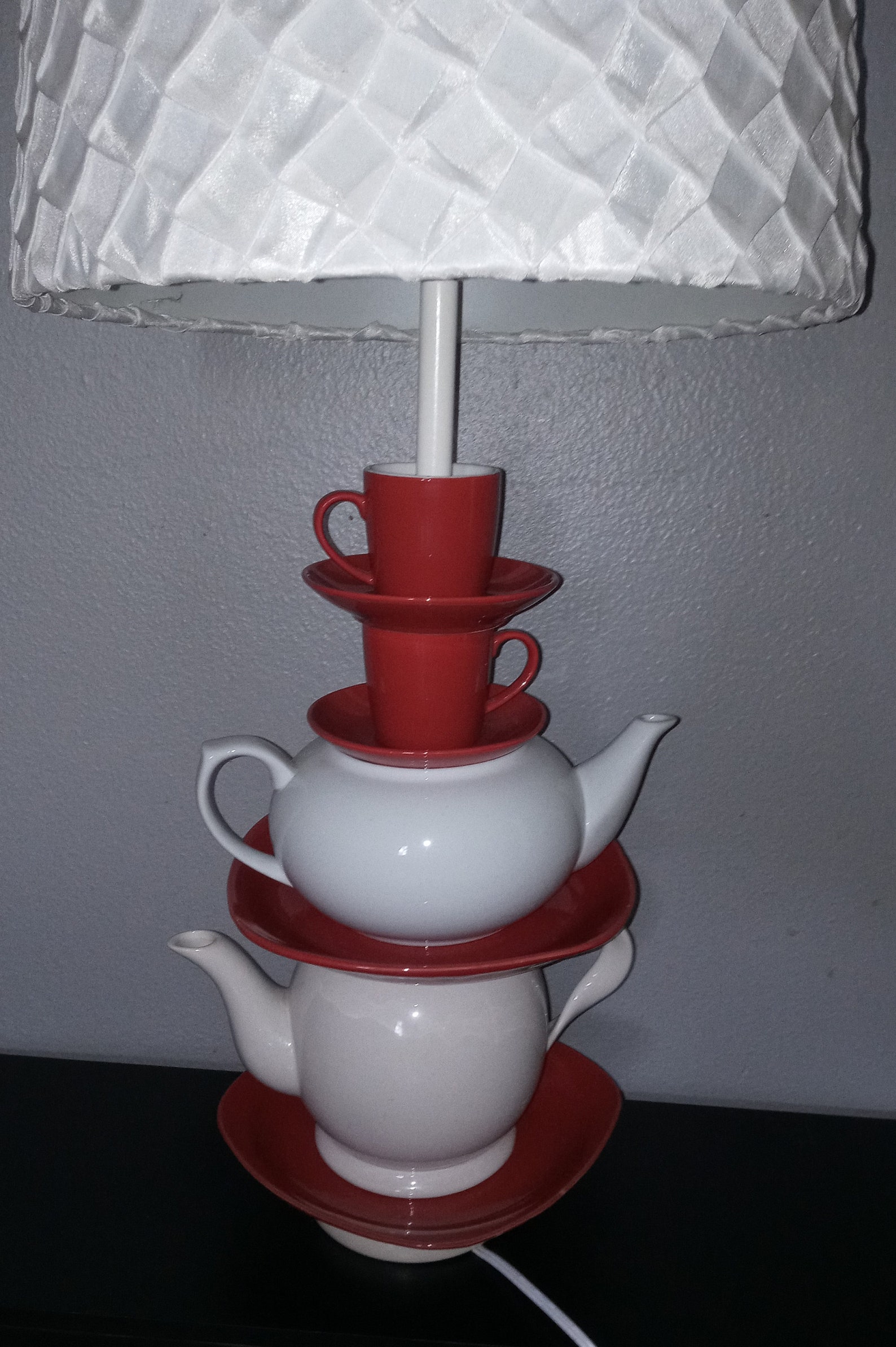Vintage Stacked Articulated Teapot Teacup Lamp Teapot Lamp - Etsy
