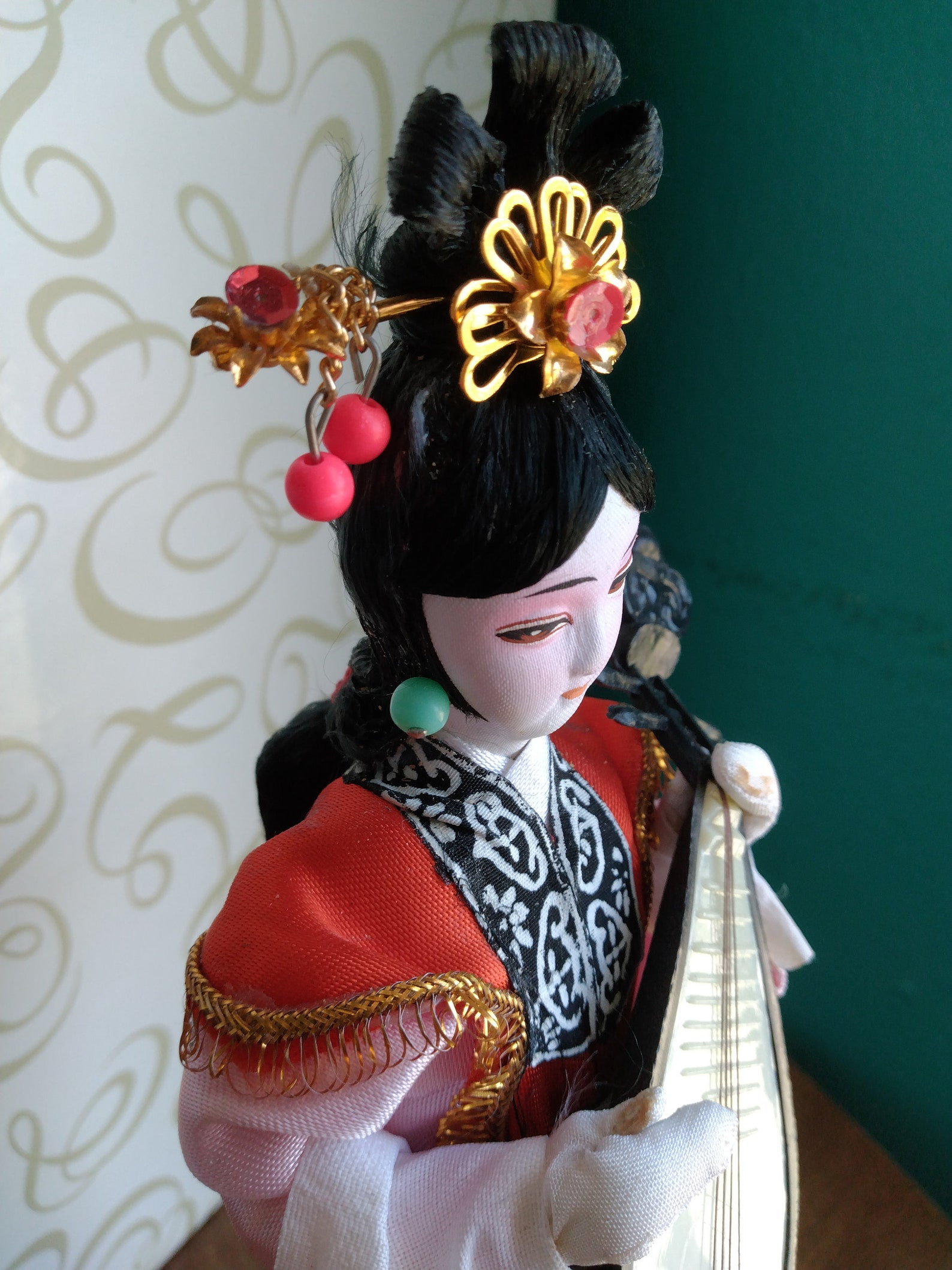 Vintage Japanese Geisha Cloth Doll Vintage Chinese Folk Art Fabric Hand ...
