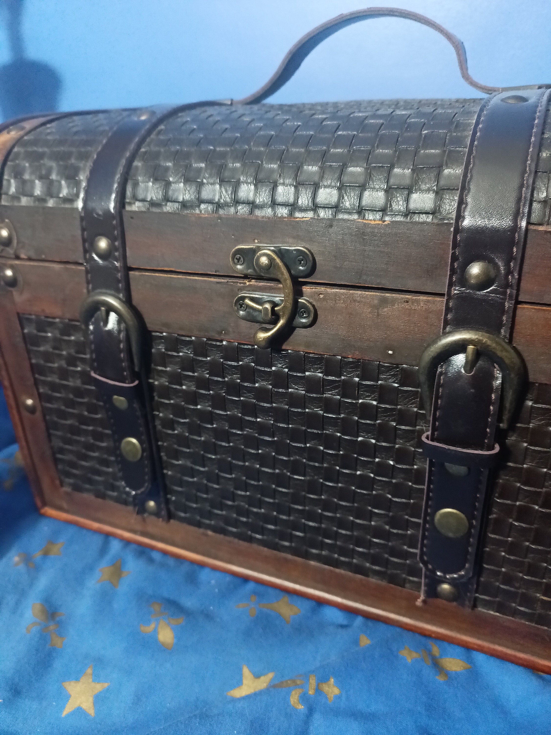 Vintage Wooden Train Case Leather Wood Trunk Train Case Prop - Etsy