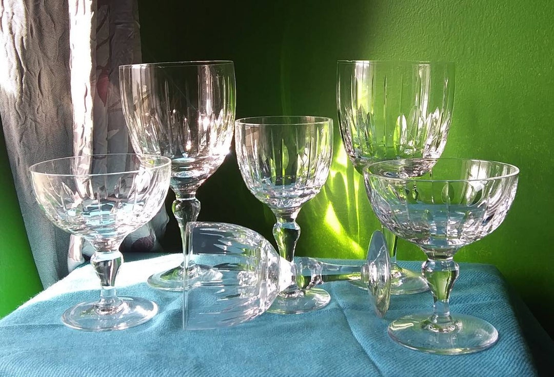 Stuart England Crystal Hampshire Wine Glasses Cut Crystal Champagne ...
