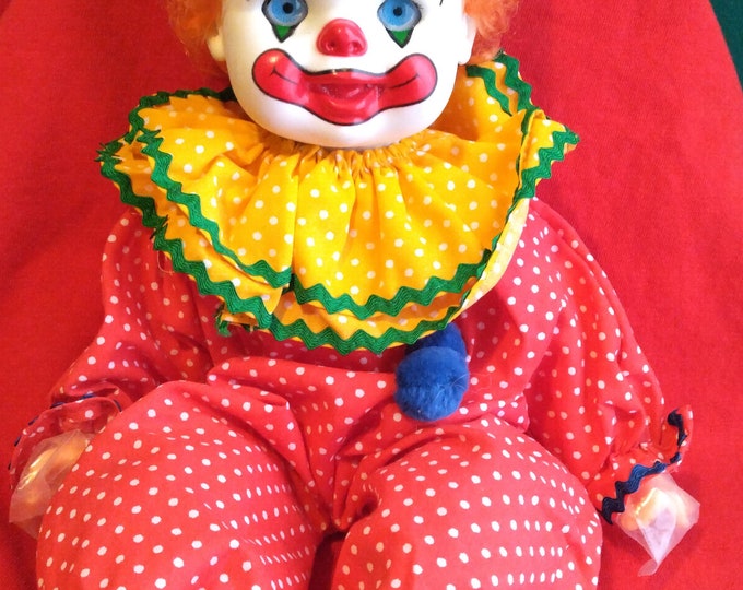 Vintage Rare Gatabox Perfekta Clown Doll Vintage It Clown Doll Baby ...