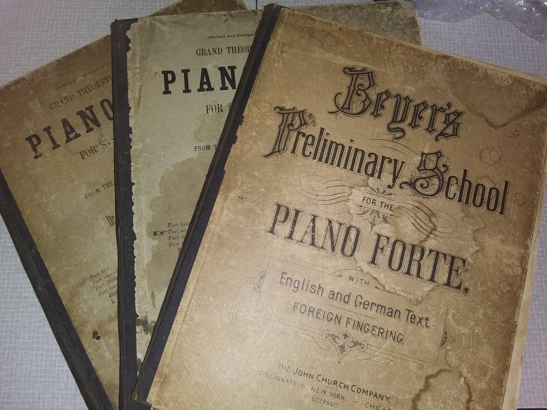 Antique Piano School Books Sigismund Lebert Louis Stark Antique Music ...
