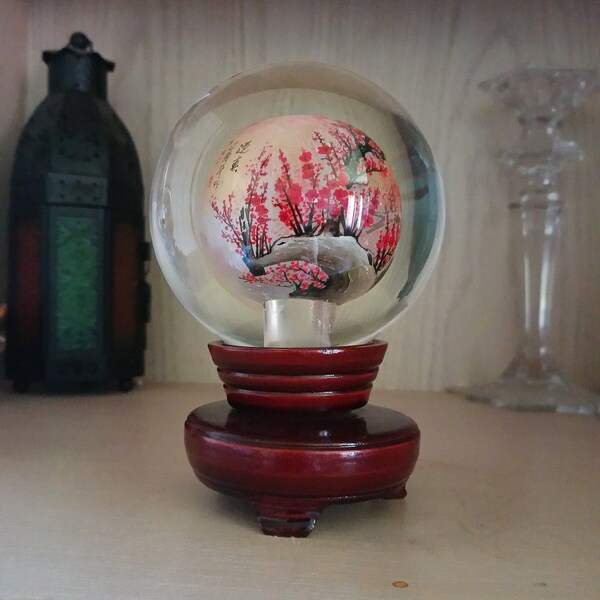 Chinese Painted Glass Ball - Etsy