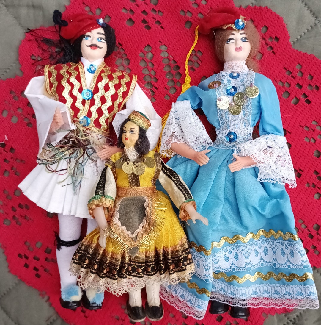 Vintage Hand Made Greek Dolls Vintage Greek Souvenir Dolls - Etsy