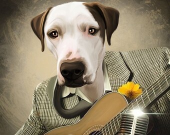 Dog Singer Portrait - Etsy
