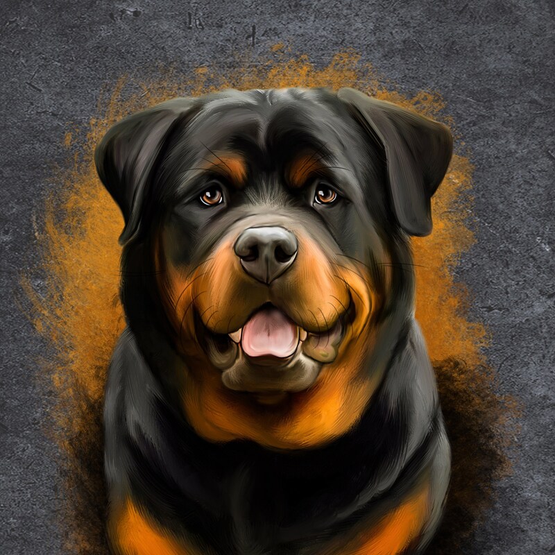Rottweiler Portrait - Etsy