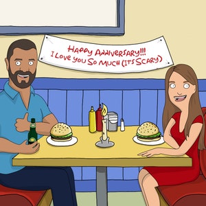 Cotton Anniversary Gift - Custom Cartoon Portrait.or You Can Get It for ...