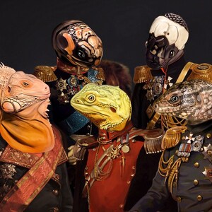 Royal Lizard Owner Gift Custom Pet Portrait Renaissance Pet | Etsy