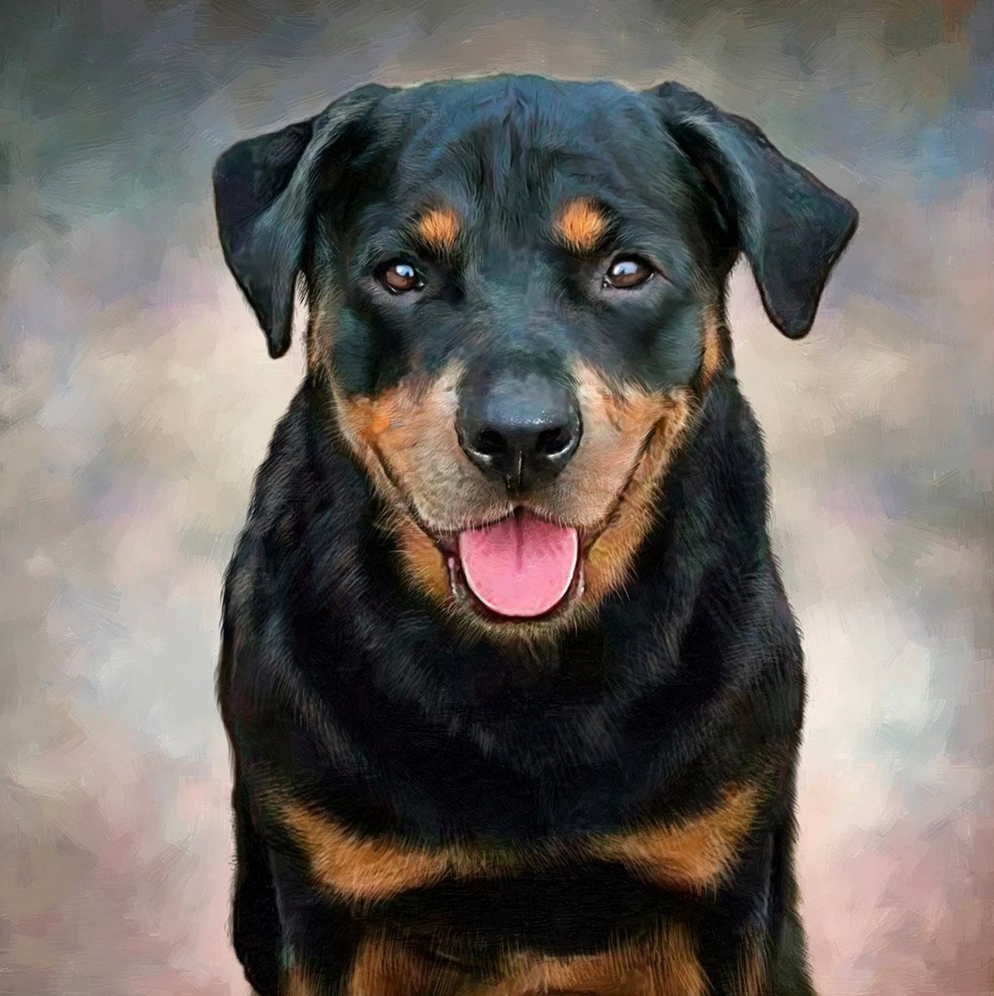 Doberman Portrait Pet Painting Doberman Painting Gift for | Etsy