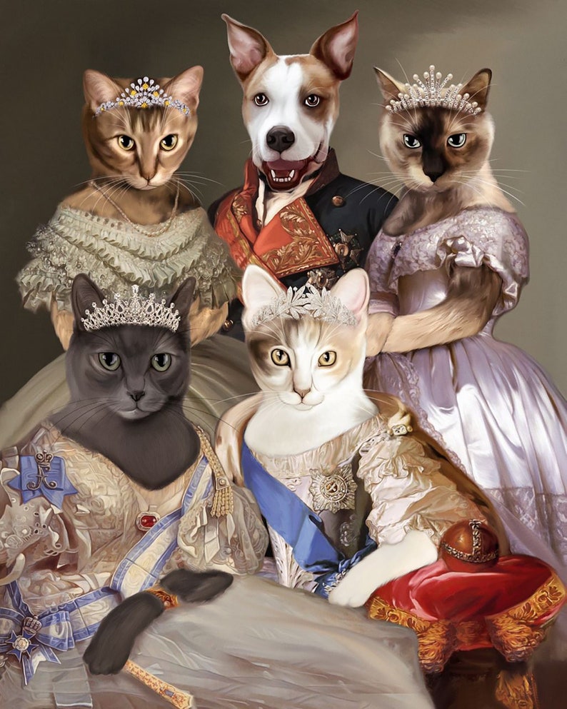 Military Cat Portrait: Custom Pet Art, Funny Pet Gift - Etsy