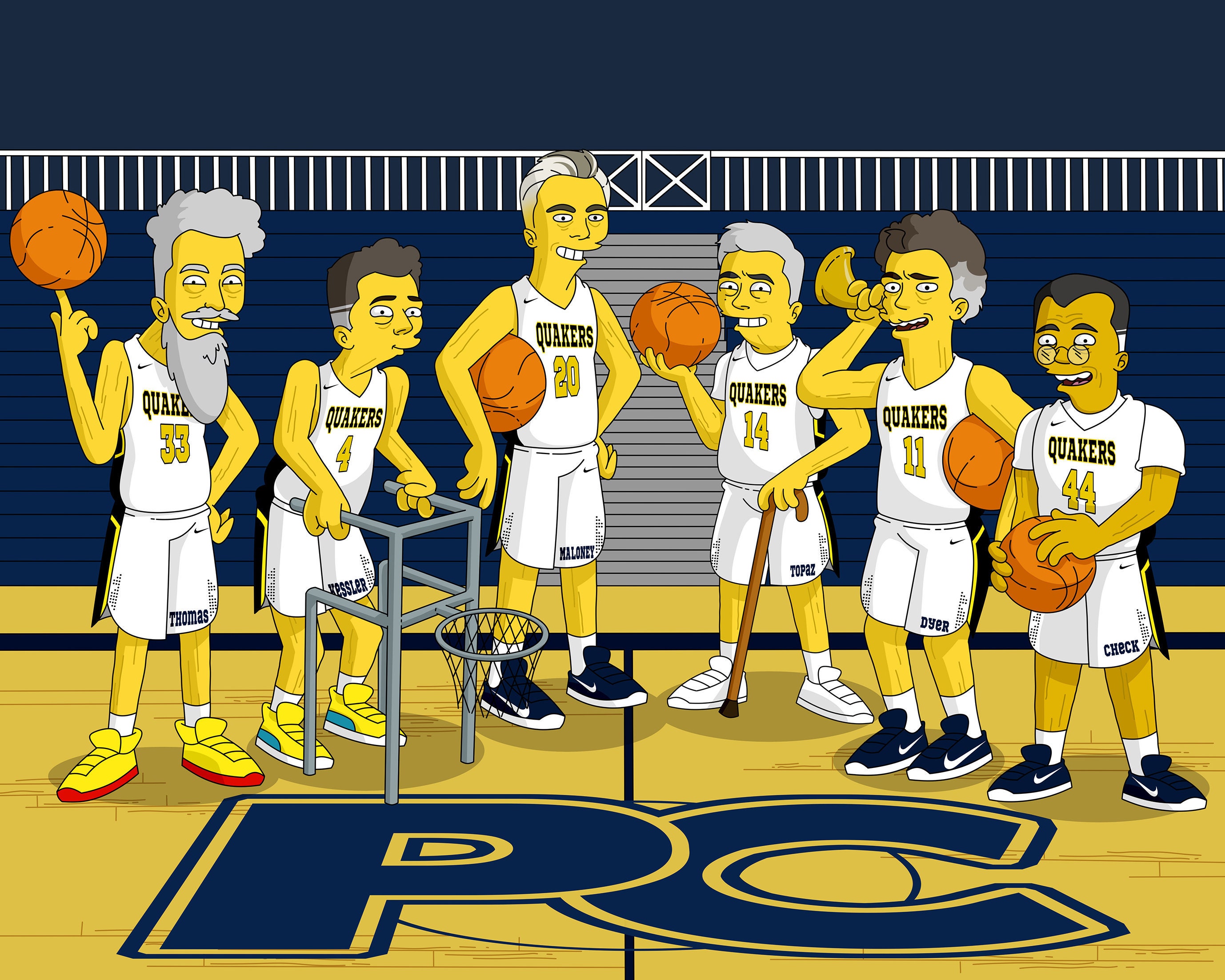 Basketball Team Cartoon