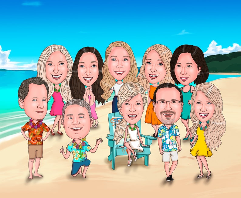 Custom Film Crew Caricature Portrait: Unique Movie Maker Gift (digital ...