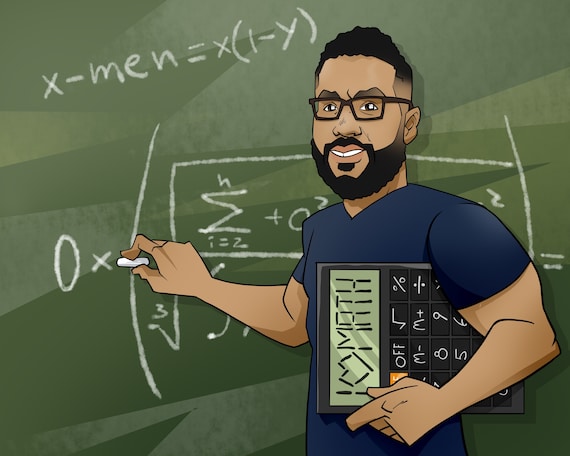 Teacher Teaching Math Cartoon