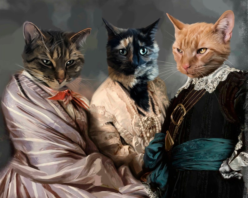 Regal Pet Portrait Military Cat Art Soldier Pet Custom Cat - Etsy