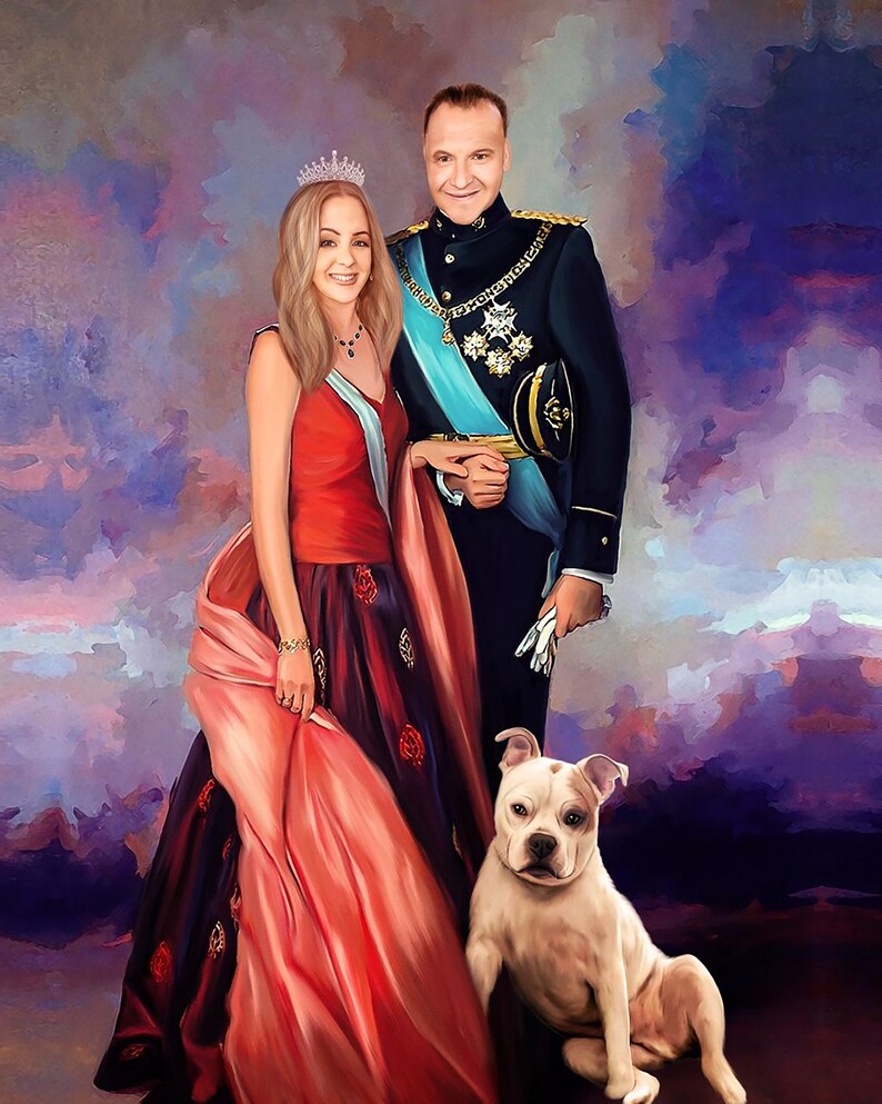 Custom Royal Family Portrait Royal Portrait Personalized - Etsy