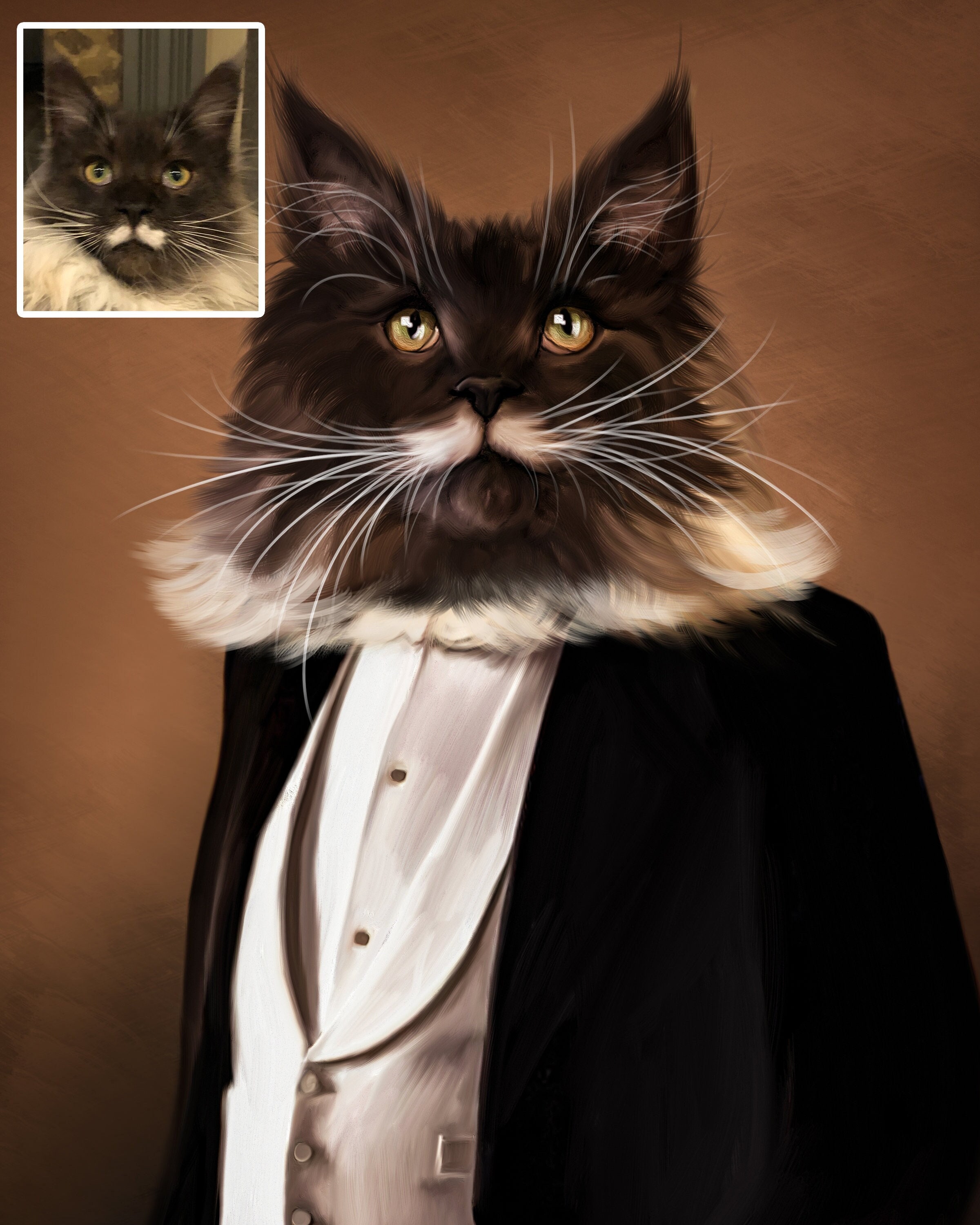 Custom Pet Portrait, Teacher Gift, Lecturer Gift, Professor Cat, Pet ...
