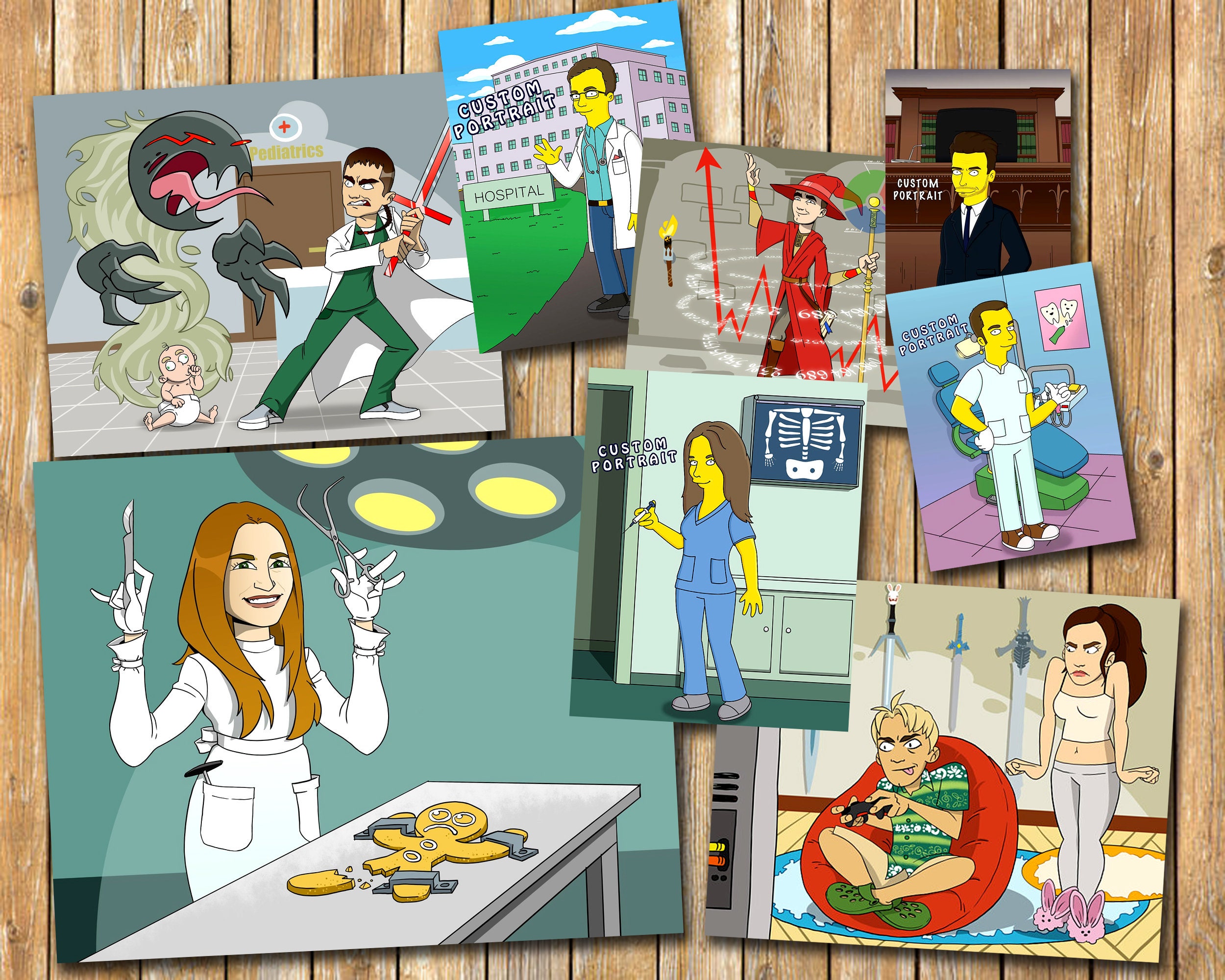 Pediatrician gift custom cartoon portraitmedical student | Etsy