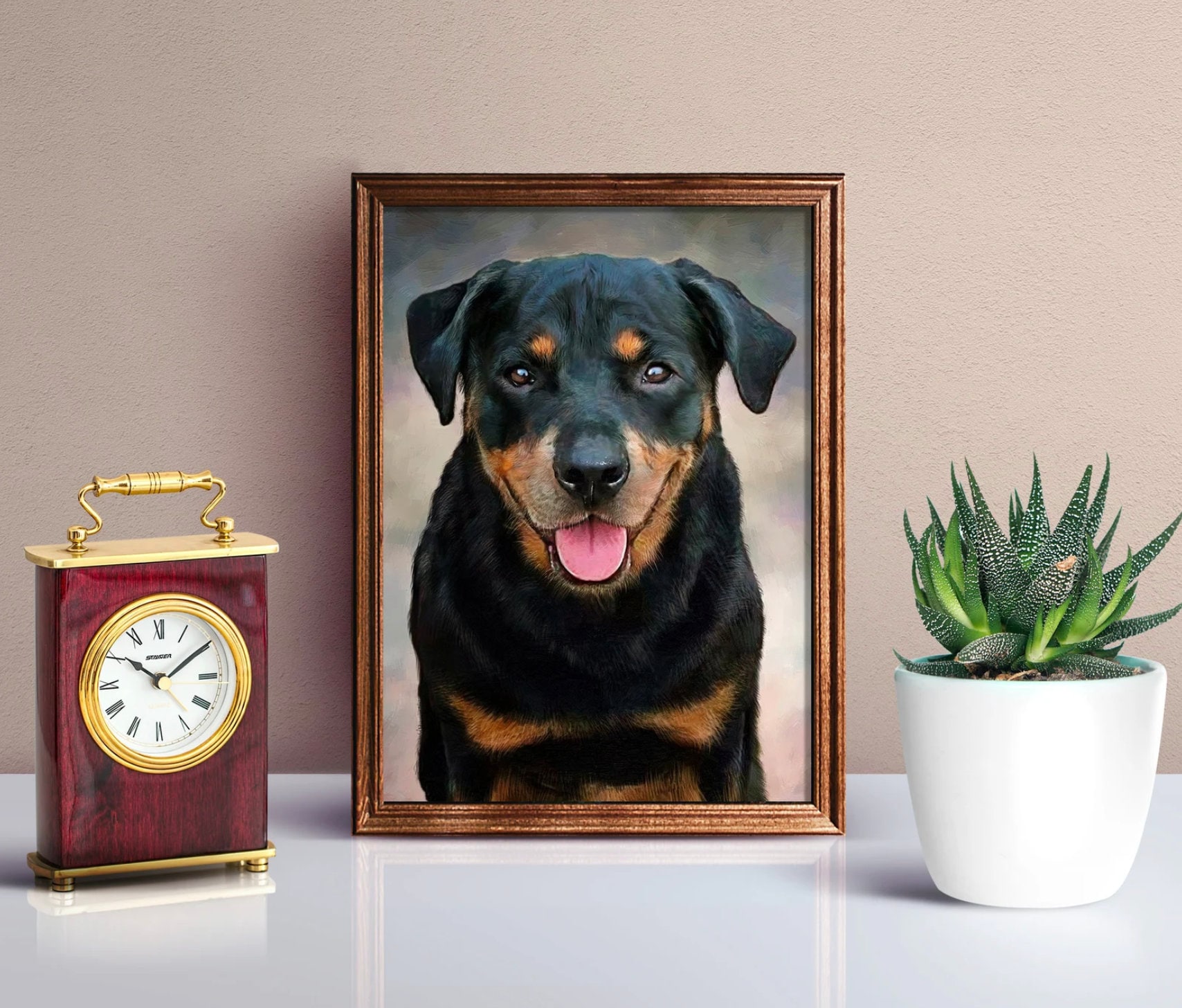 Doberman Portrait Pet Painting Doberman Painting Gift for | Etsy