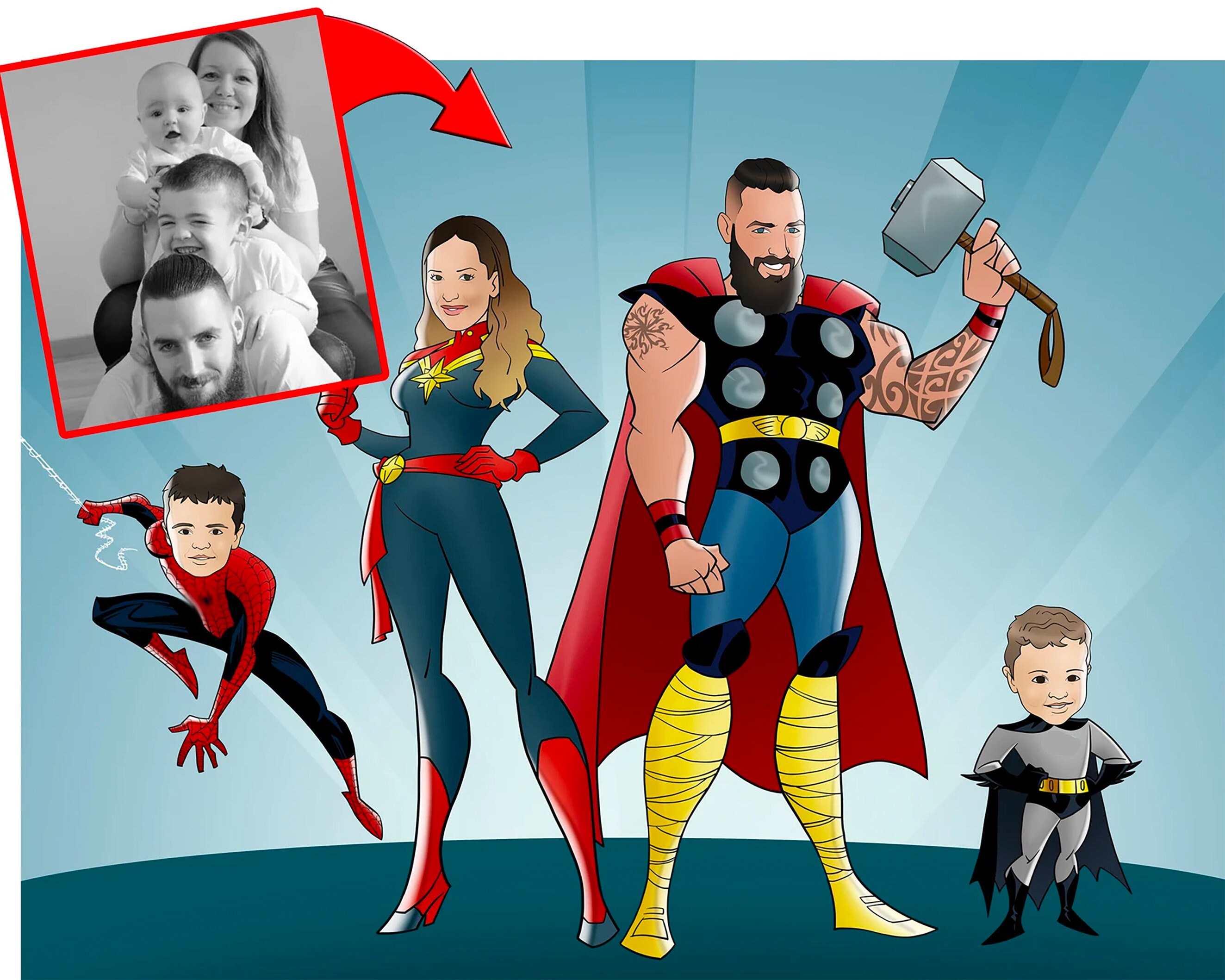 Superhero Portrait Custom super hero portrait CYBORG Portrait ...