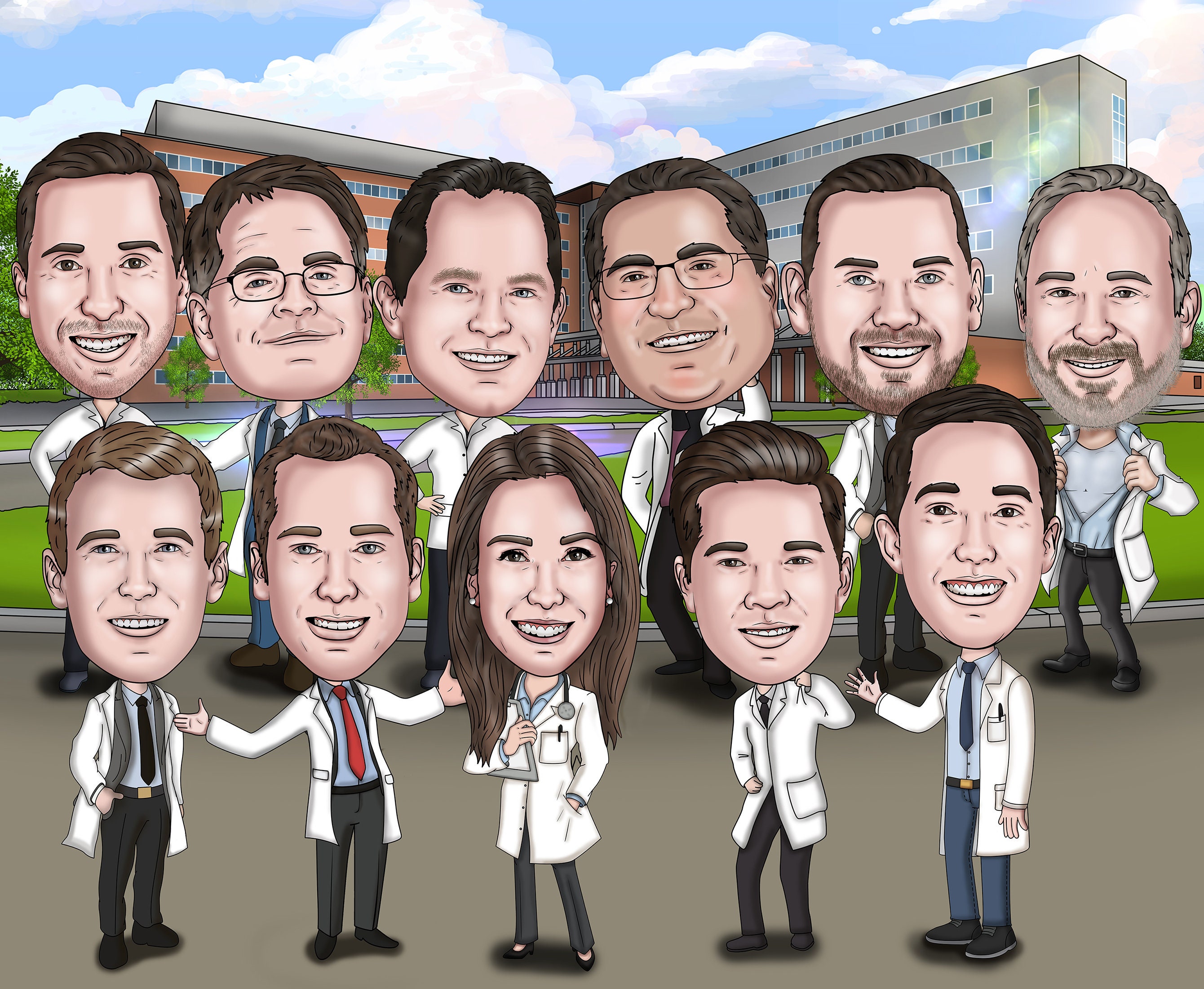 Custom Film Crew Caricature Portrait: Unique Movie Maker Gift (digital ...