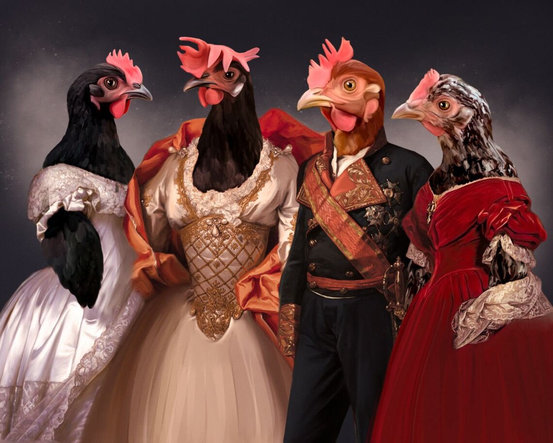 Custom Hen Portrait Custom Pet Portrait Chicken Lover Gift - Etsy