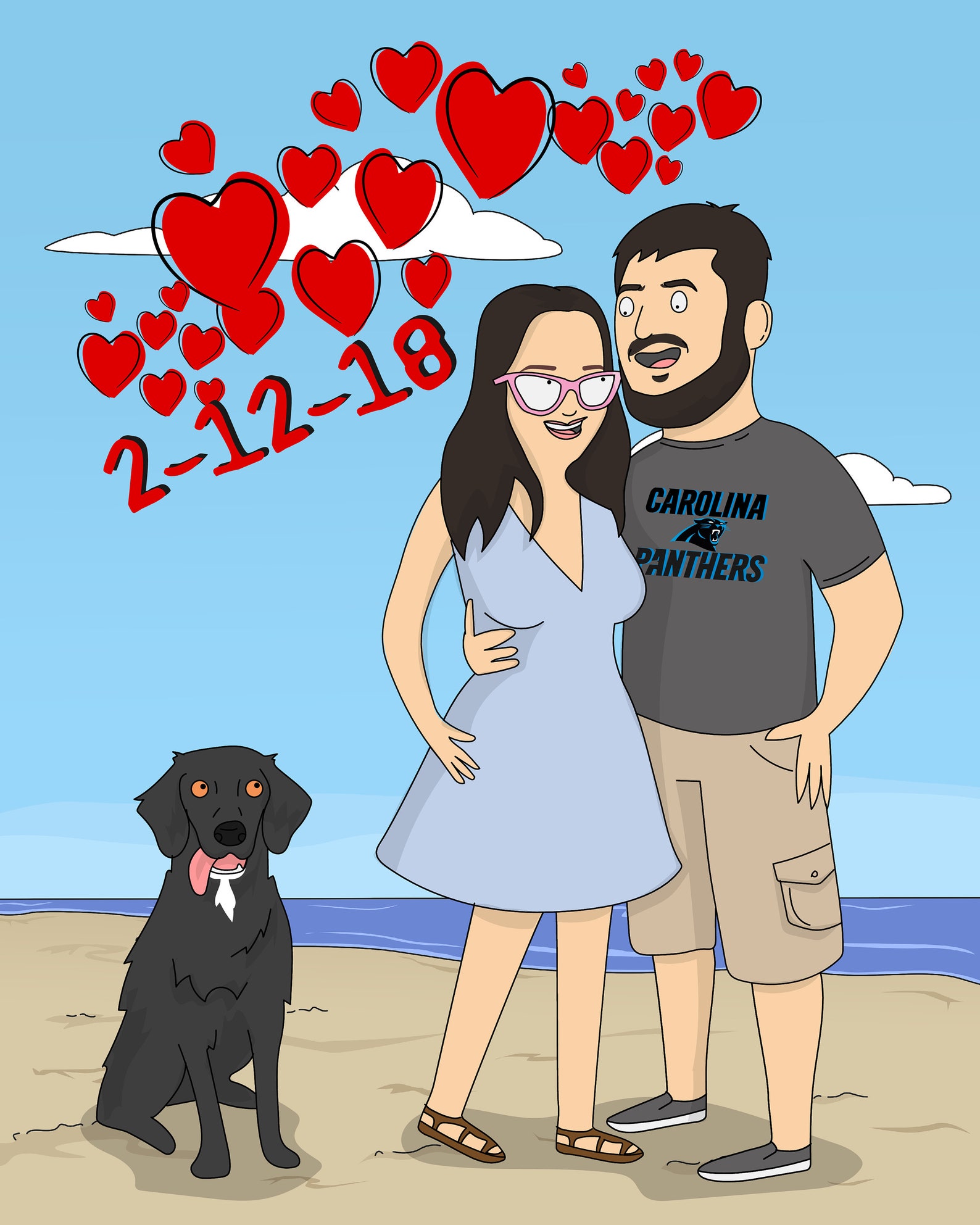 Cotton Anniversary Gift Custom Cartoon Portrait.or You Can | Etsy