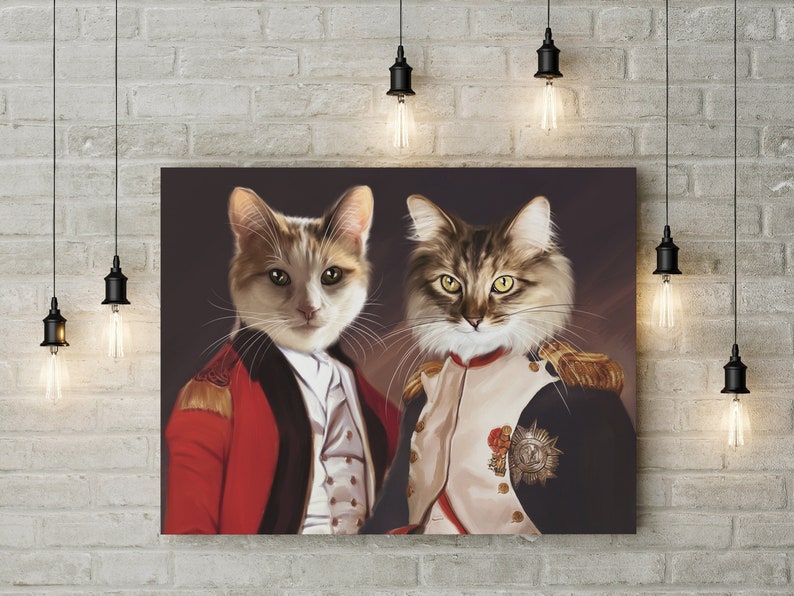 Custom Cat Portrait King Cat Art Royal Pet Portrait Pet | Etsy