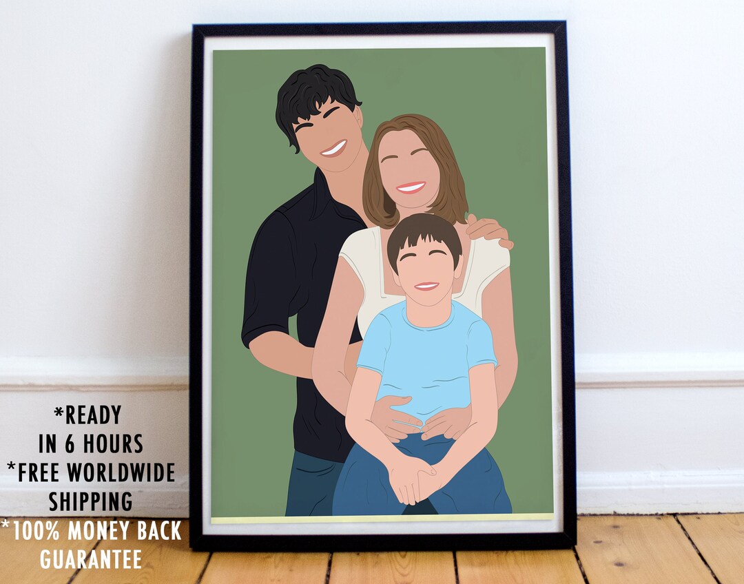 Custom Faceless Portrait, Family Portrait - Etsy